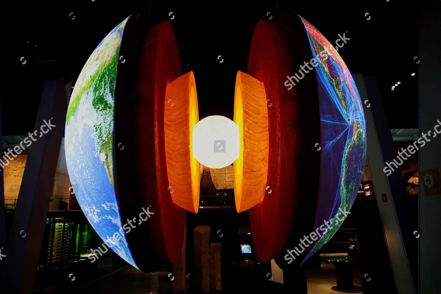 Installation Representing Core Earth Seen During Editorial Stock Photo ...