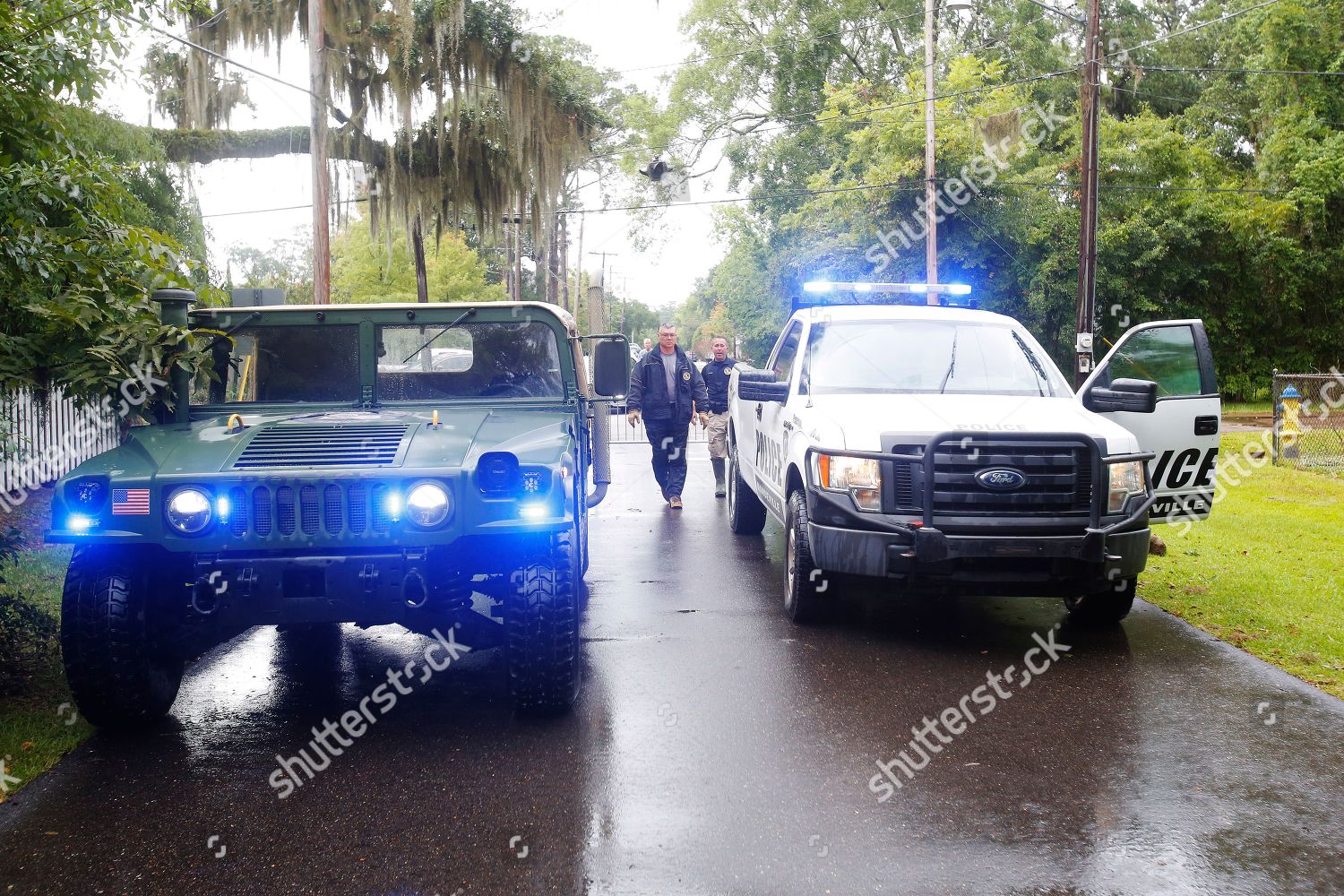 Members Mandeville Police Department Patrol Flooded Editorial Stock ...