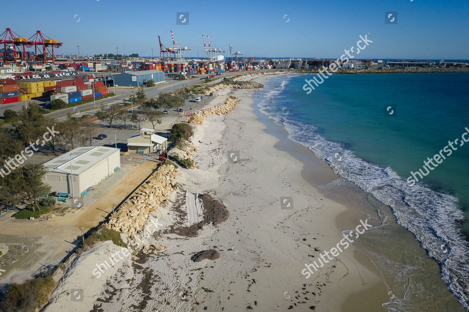 Aerial View Port Beach Fremantle Perth Editorial Stock Photo - Stock ...