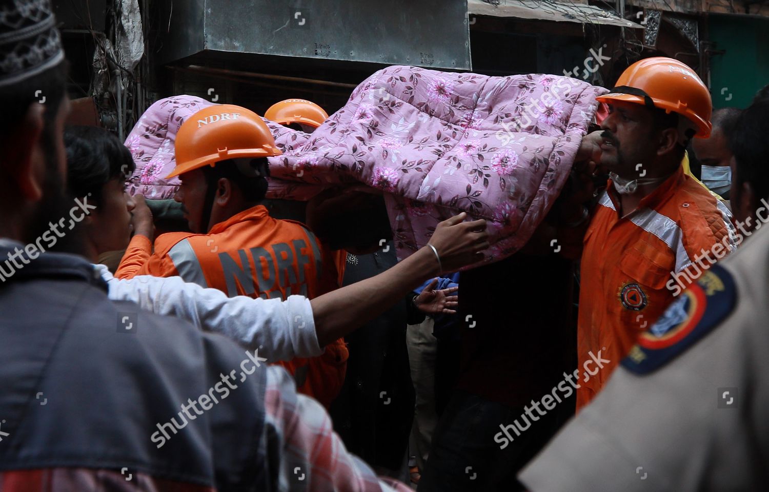 Rescuers Carry Dead Body Site Collapsed Editorial Stock Photo - Stock ...