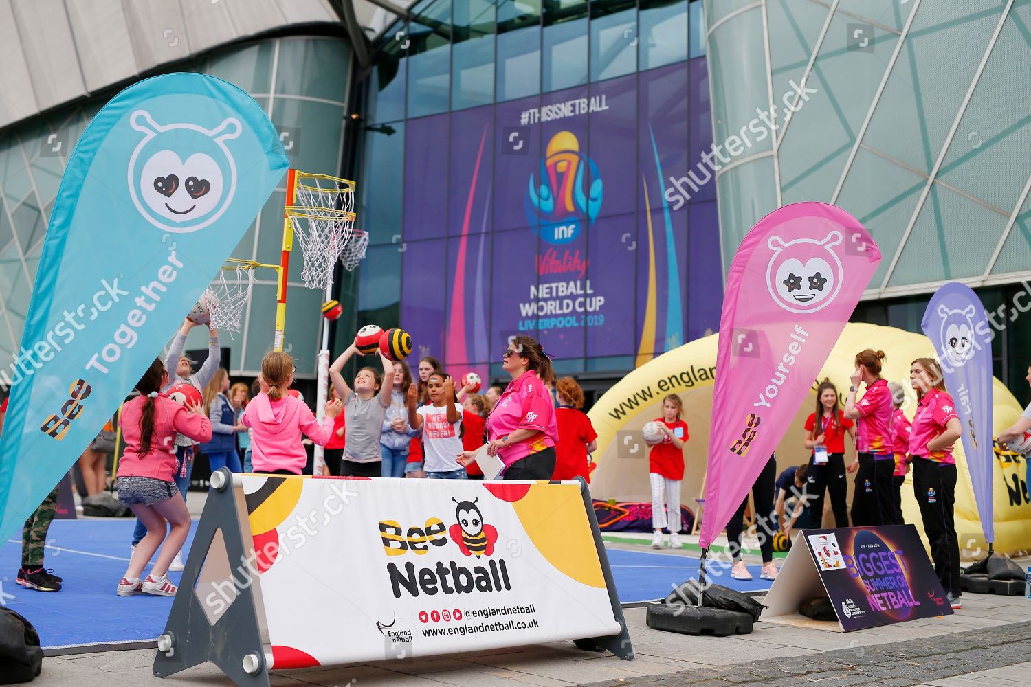 England Netball Activation Bee Netball Outside Editorial Stock Photo ...
