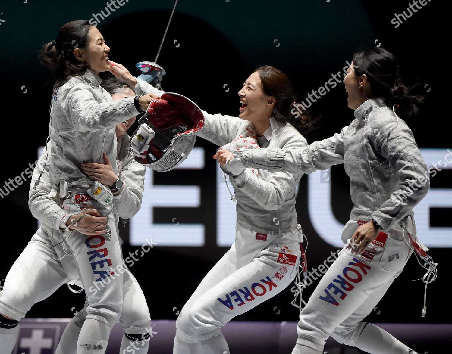 Choi Sooyeon Kim Jiyeon Yoon Jisu Editorial Stock Photo - Stock Image ...