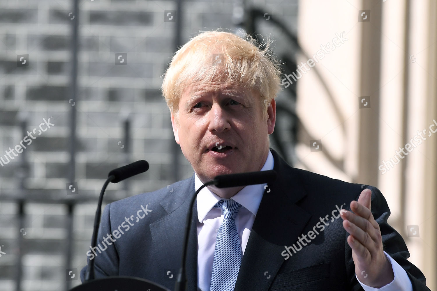 Boris Johnson Delivers His First Speech Editorial Stock Photo - Stock ...