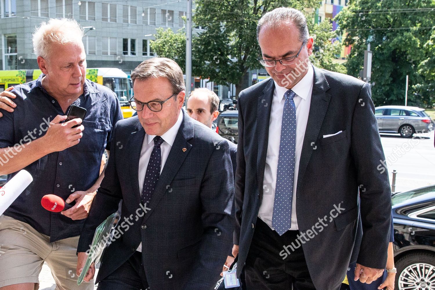 Austrian Transportation Minister Andreas Reichhardt R Editorial Stock ...