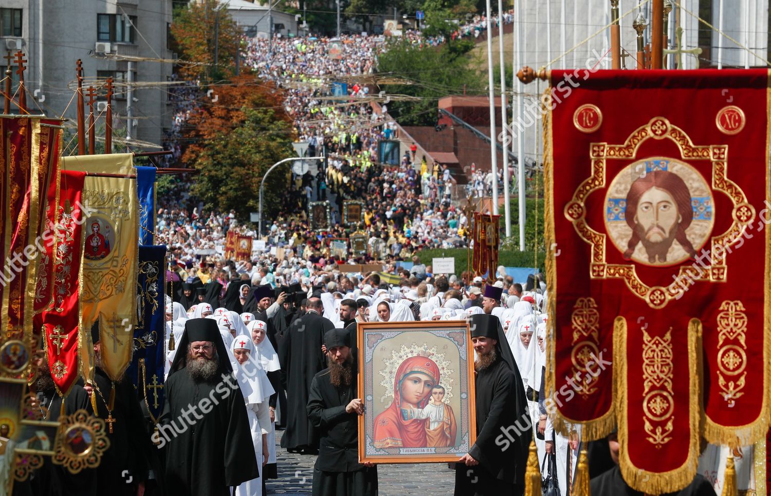 Ukrainian Orthodox Priests Nuns Believers Take Editorial Stock Photo ...
