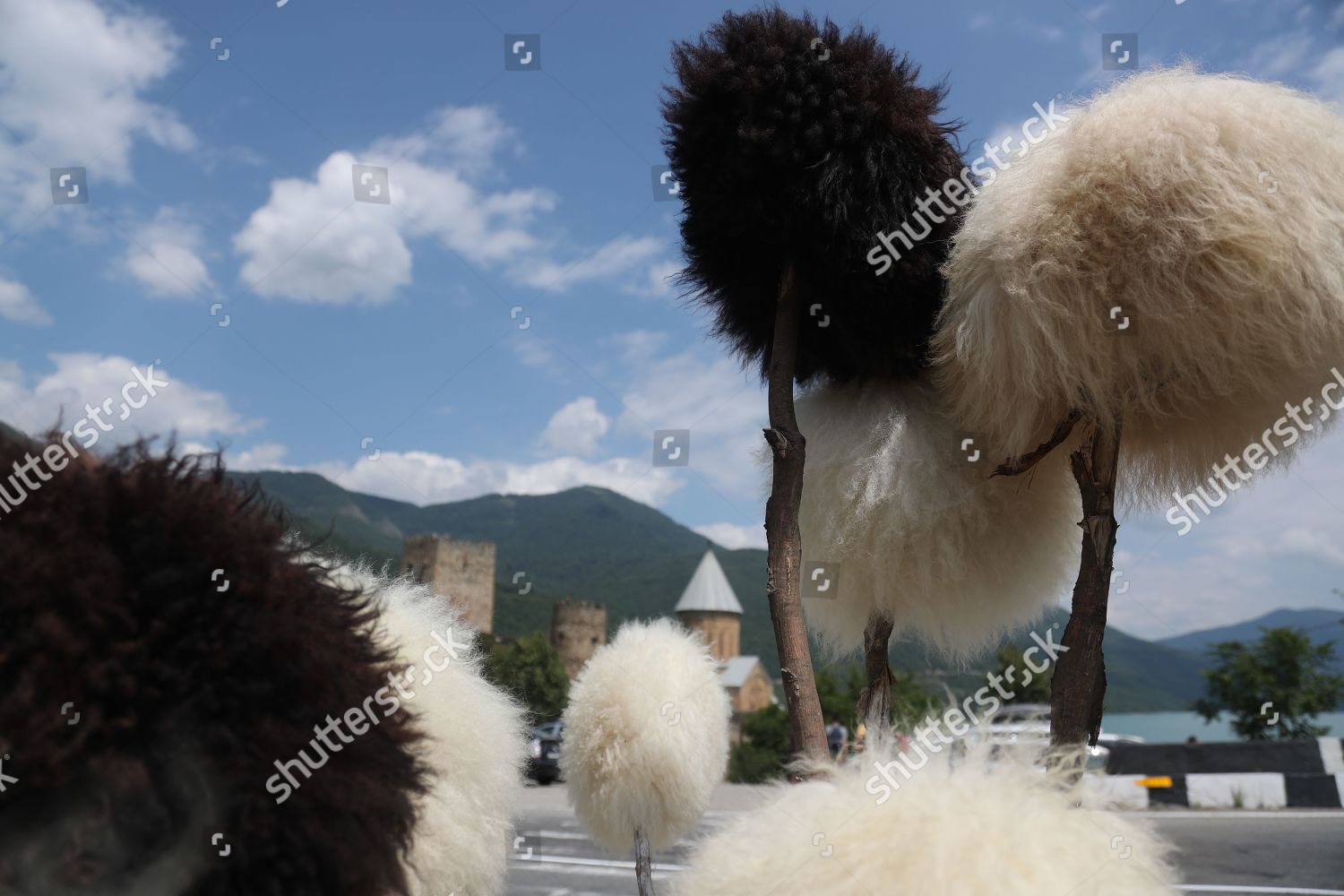 Traditional Georgian Hats Seen Outside Ananuri Editorial Stock Photo ...