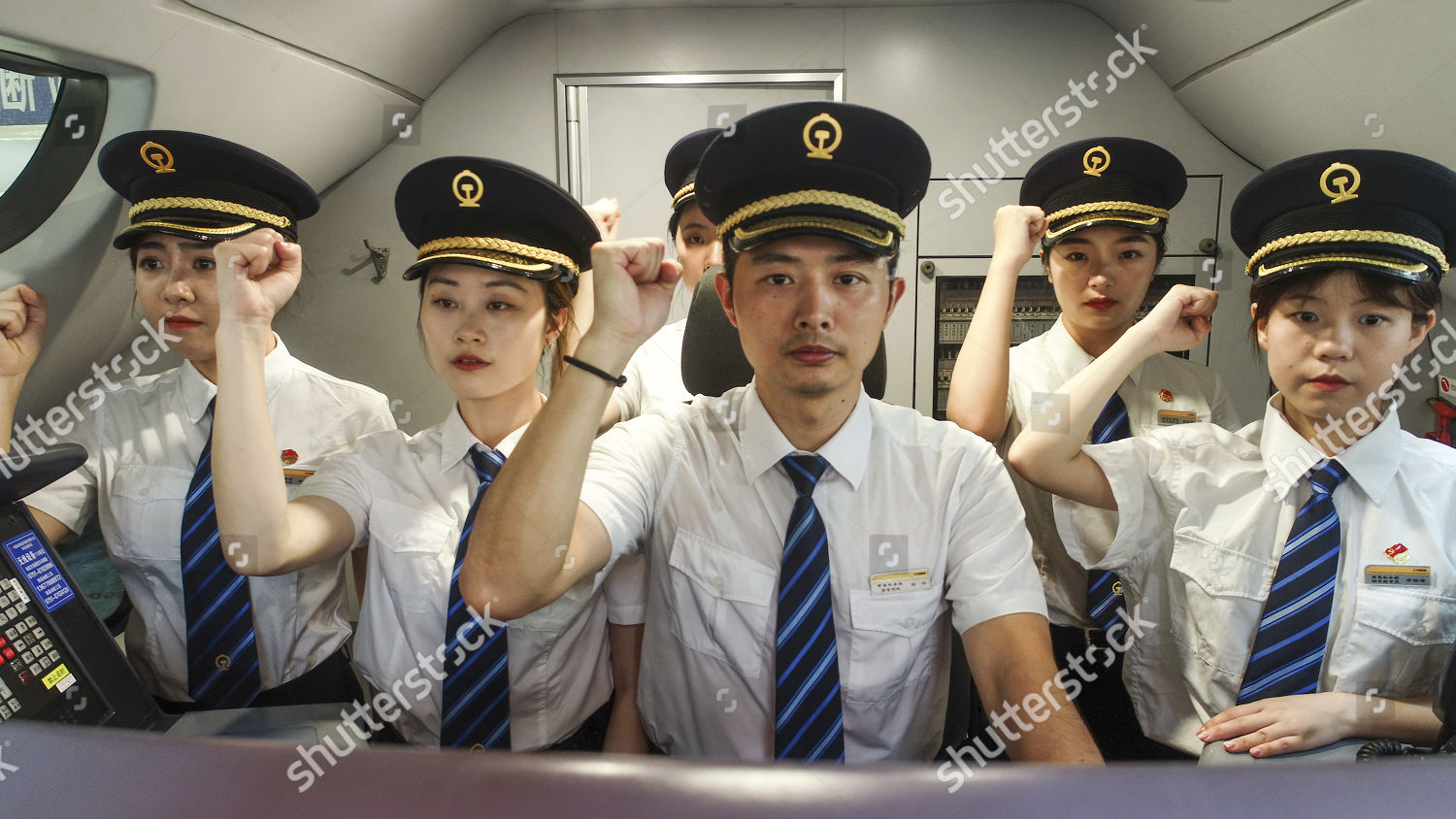 First Female Railroad Drivers China Editorial Stock Photo - Stock Image ...