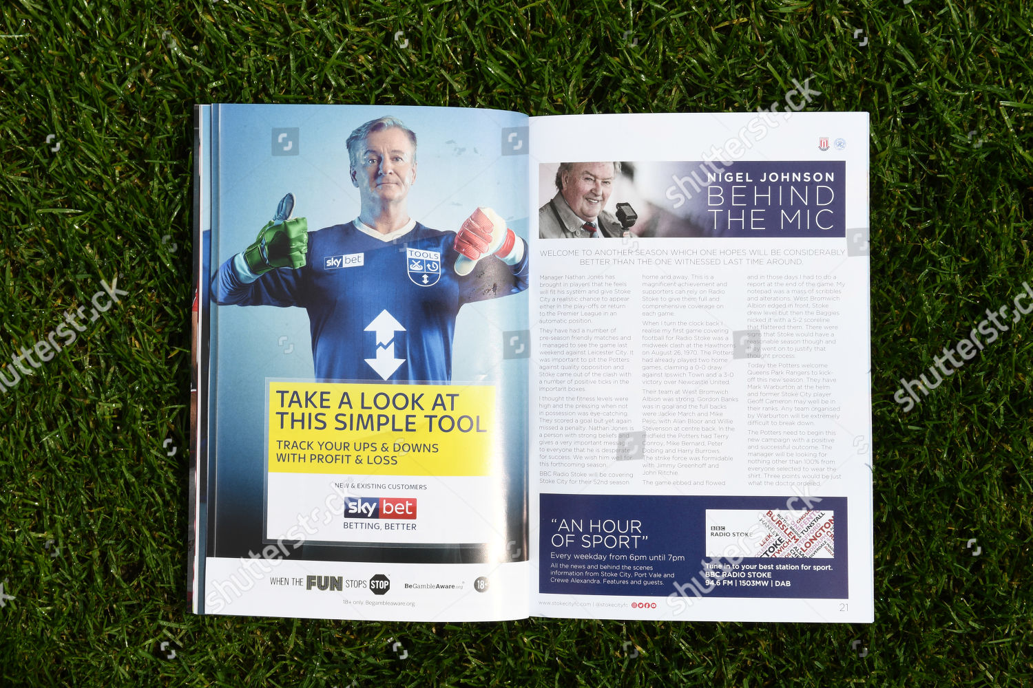 Sky Bet Advert Match Day Programme Editorial Stock Photo - Stock Image ...
