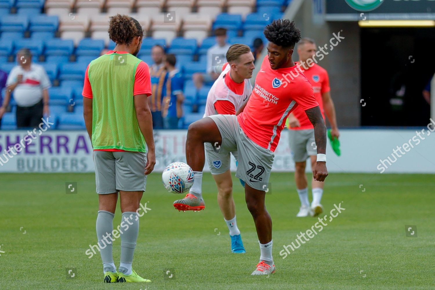 Portsmouth Forward Ellis Harrison 22 Warming Editorial Stock Photo ...