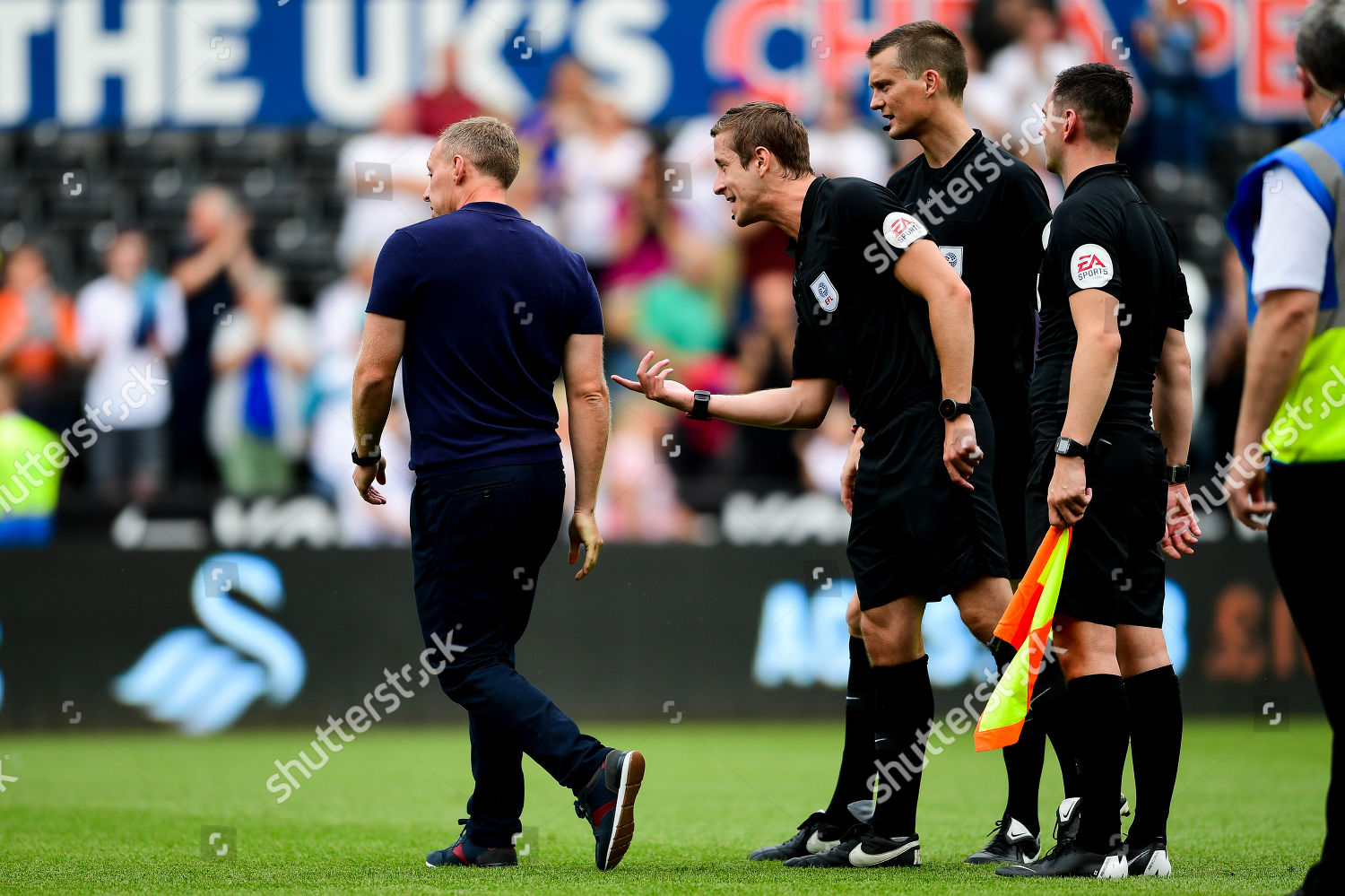 Referee John Brooks Swansea City Manager Editorial Stock Photo - Stock ...