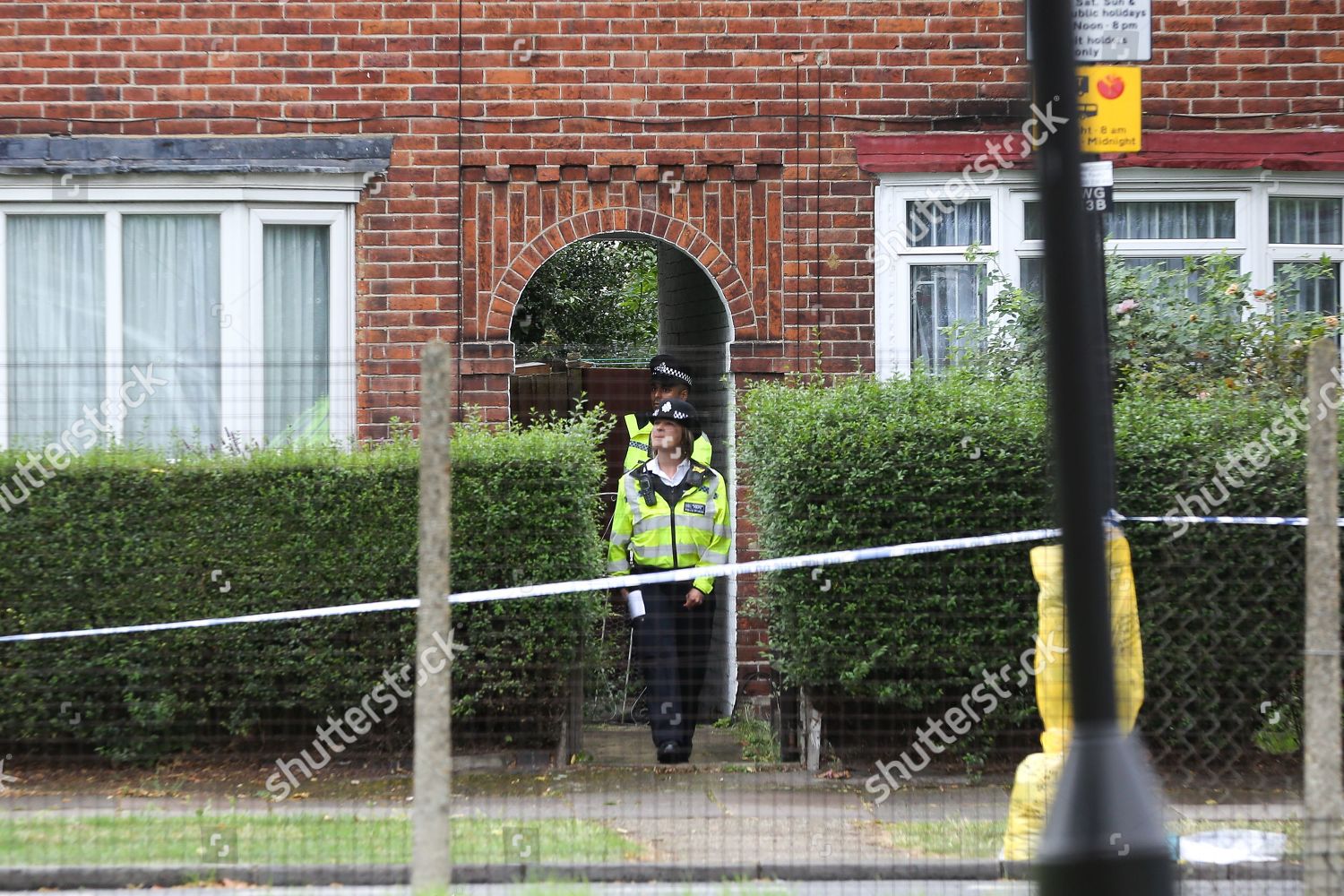 Police Officers Guard House On Waltheof Editorial Stock Photo - Stock ...