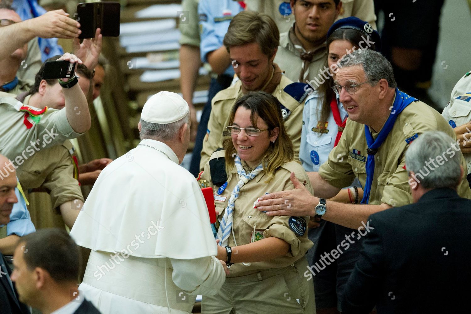 Pope Francis During Audience Boy Scouts Editorial Stock Photo - Stock ...