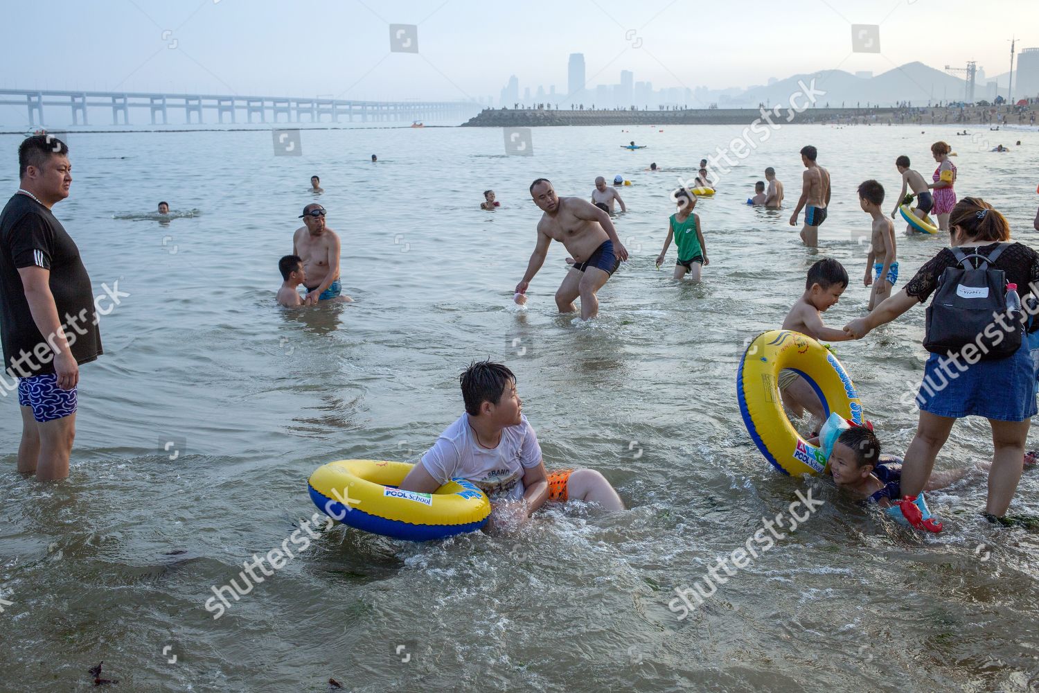 Chinese People Swim Sea Dalian Northeastern Editorial Stock Photo ...