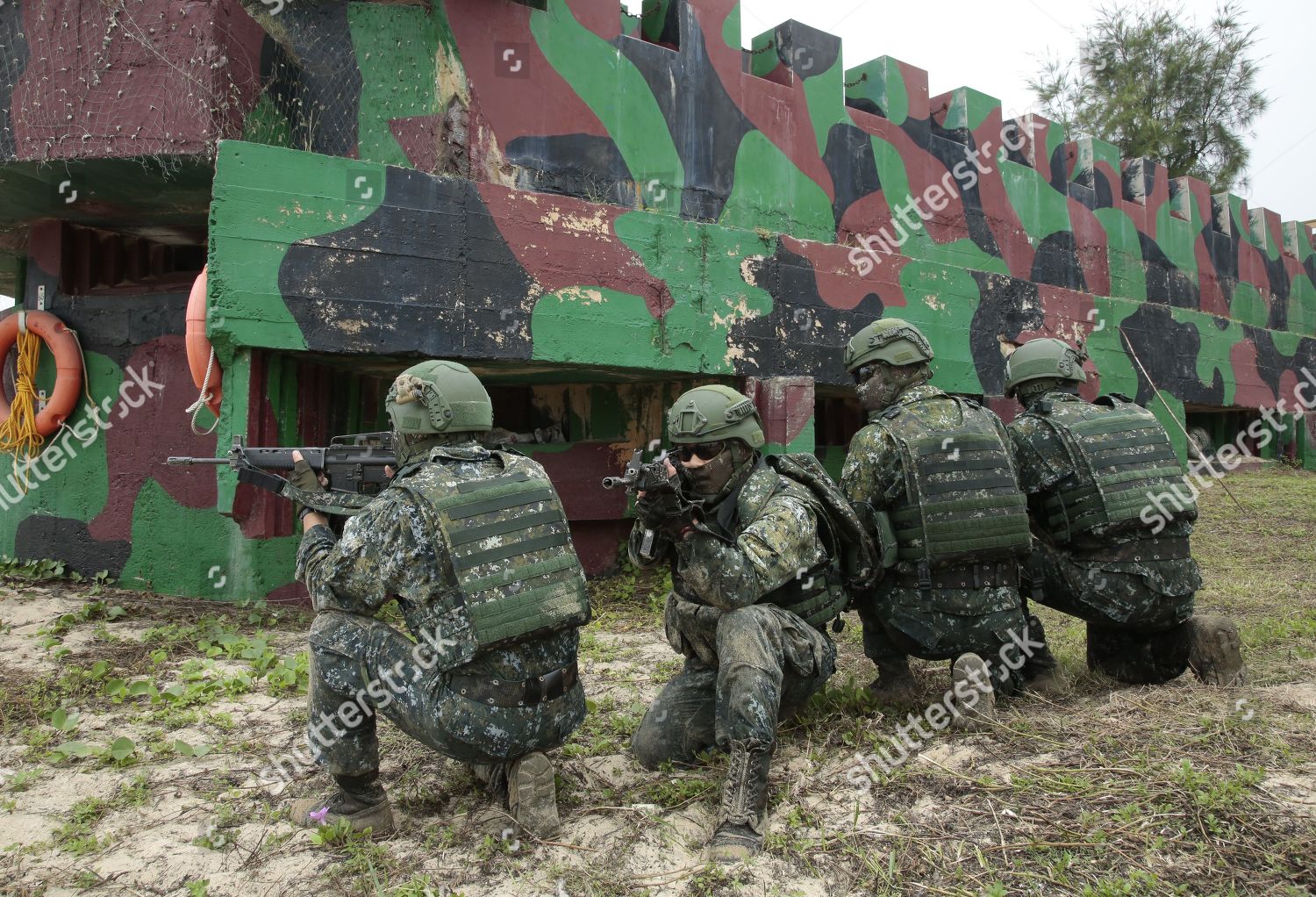 Taiwan Marines Special Force During Antiinvasion Editorial Stock Photo ...