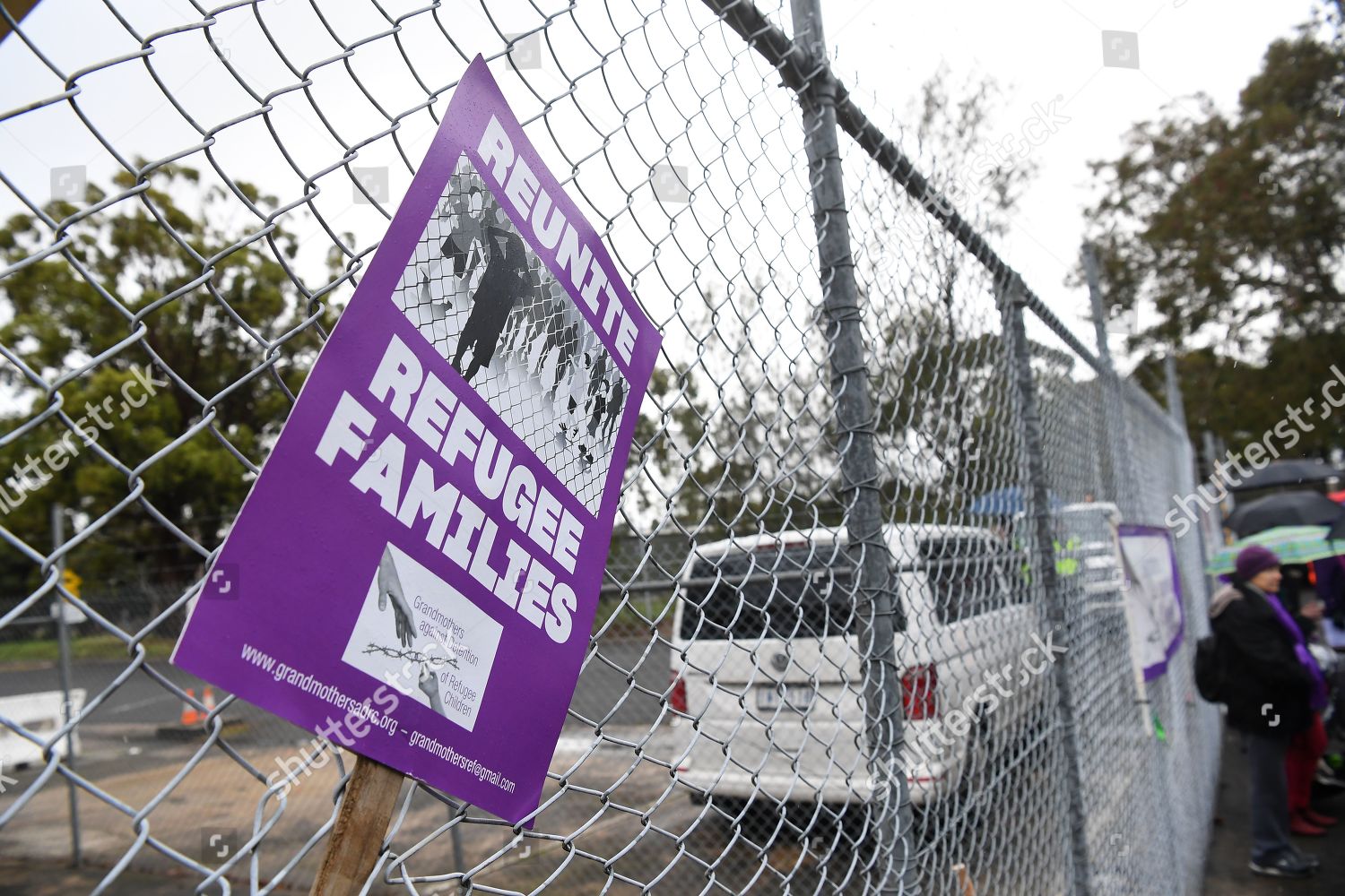 PROTESTERS GATHER OUTSIDE BROADMEADOWS DETENTION CENTRE Editorial Stock ...