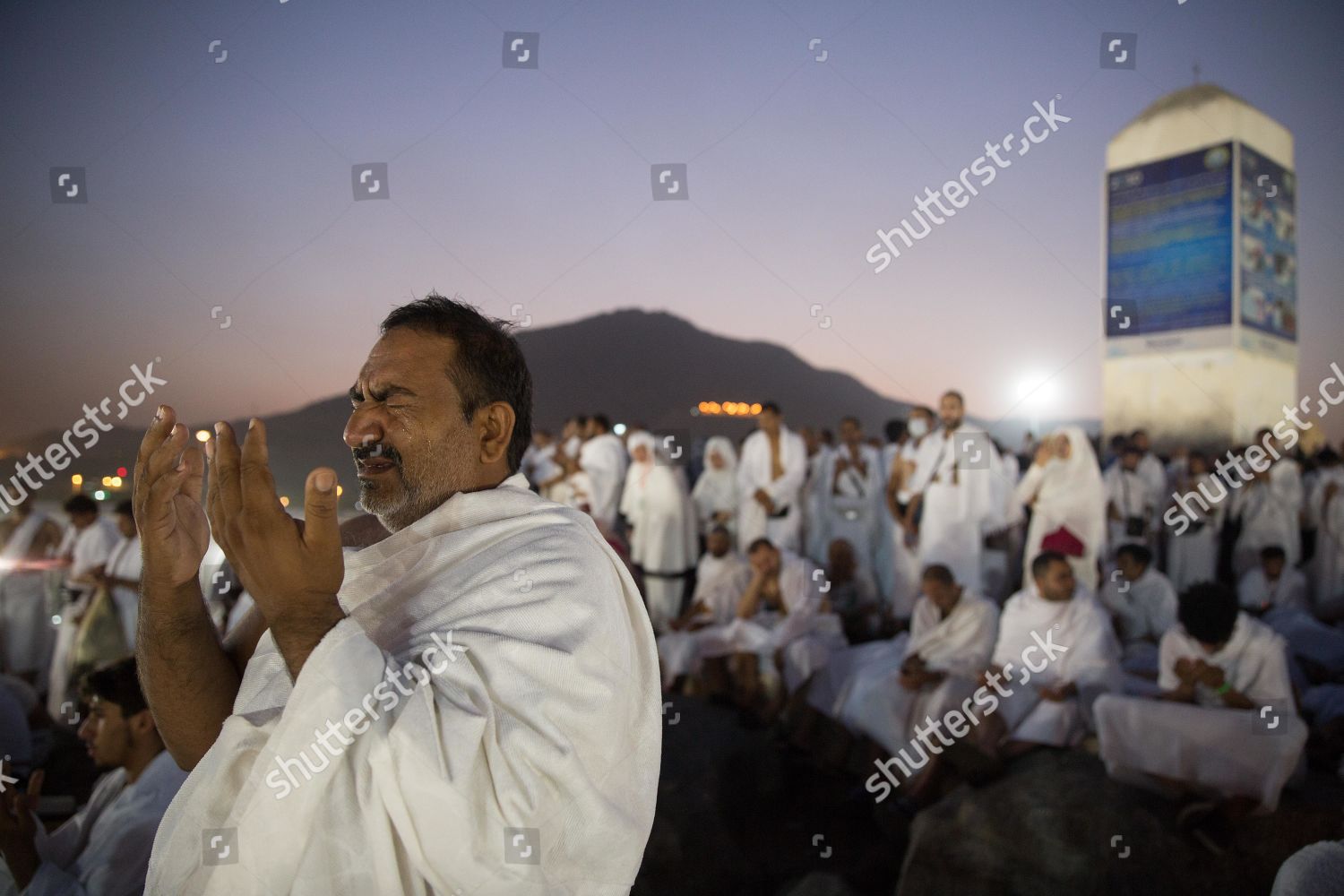 Muslim Hajj Pilgrims Pray During Hajj Editorial Stock Photo - Stock ...