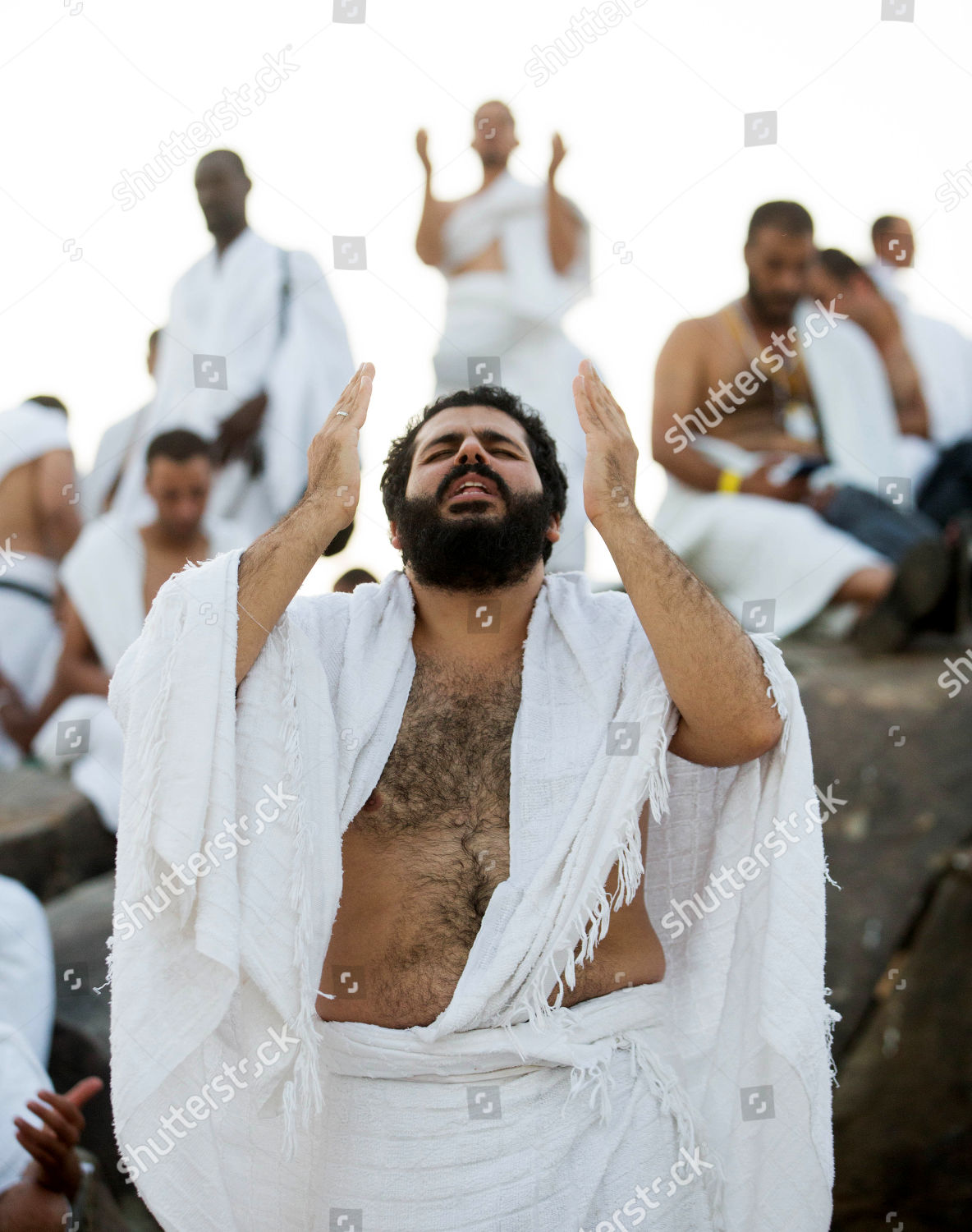 Muslim Hajj Pilgrims Pray During Hajj Editorial Stock Photo - Stock ...