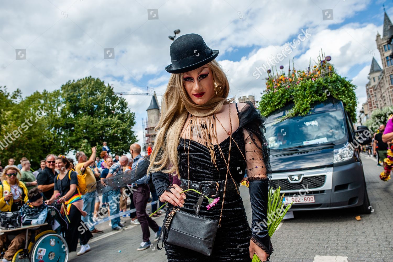 Drag Queen Poses During Parade Editorial Stock Photo - Stock Image ...