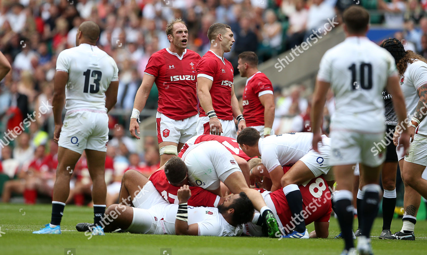 Frustrated Alun Wyn Jones George North Editorial Stock Photo - Stock ...