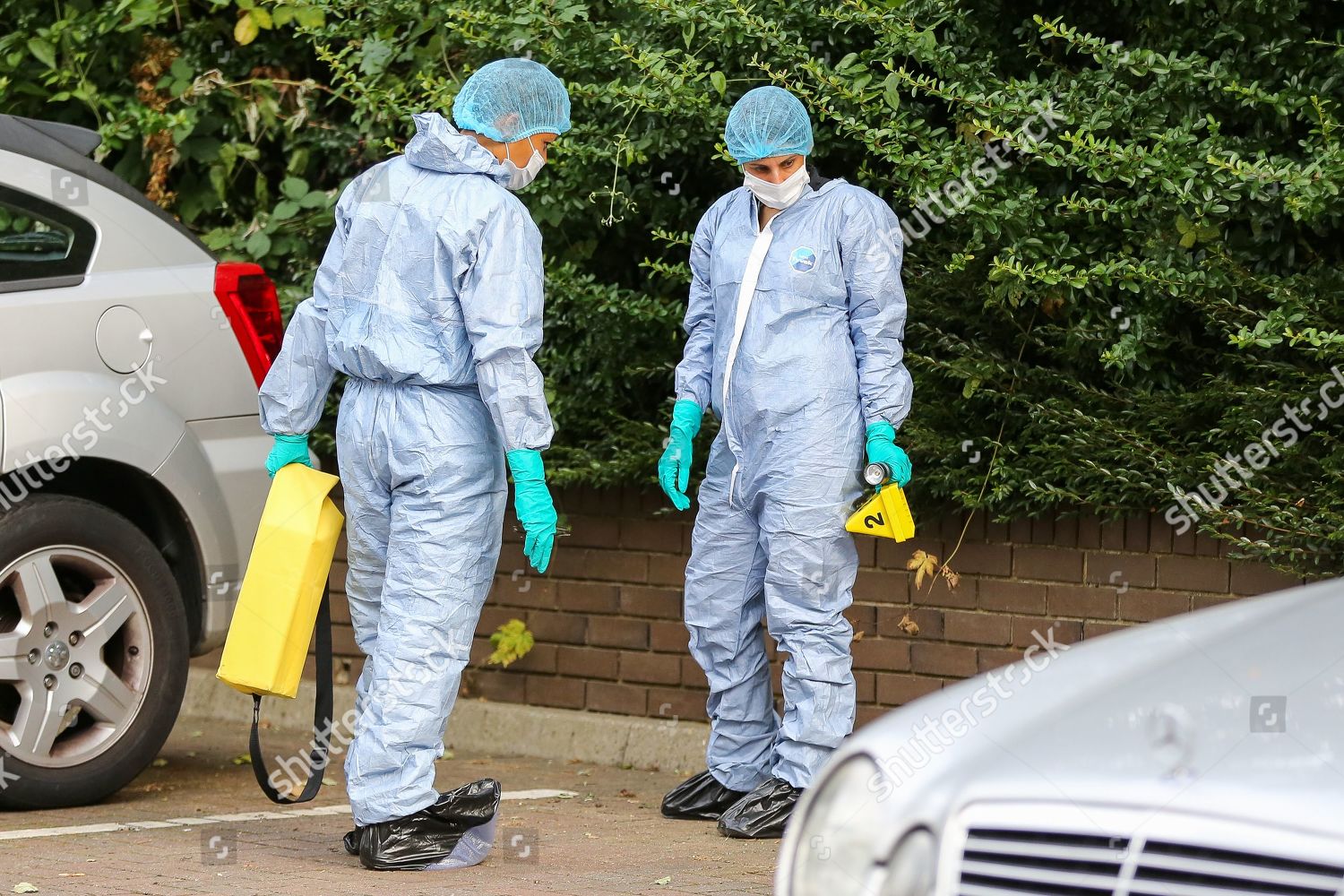 Forensic Officers Crime Scene On Building Editorial Stock Photo - Stock ...