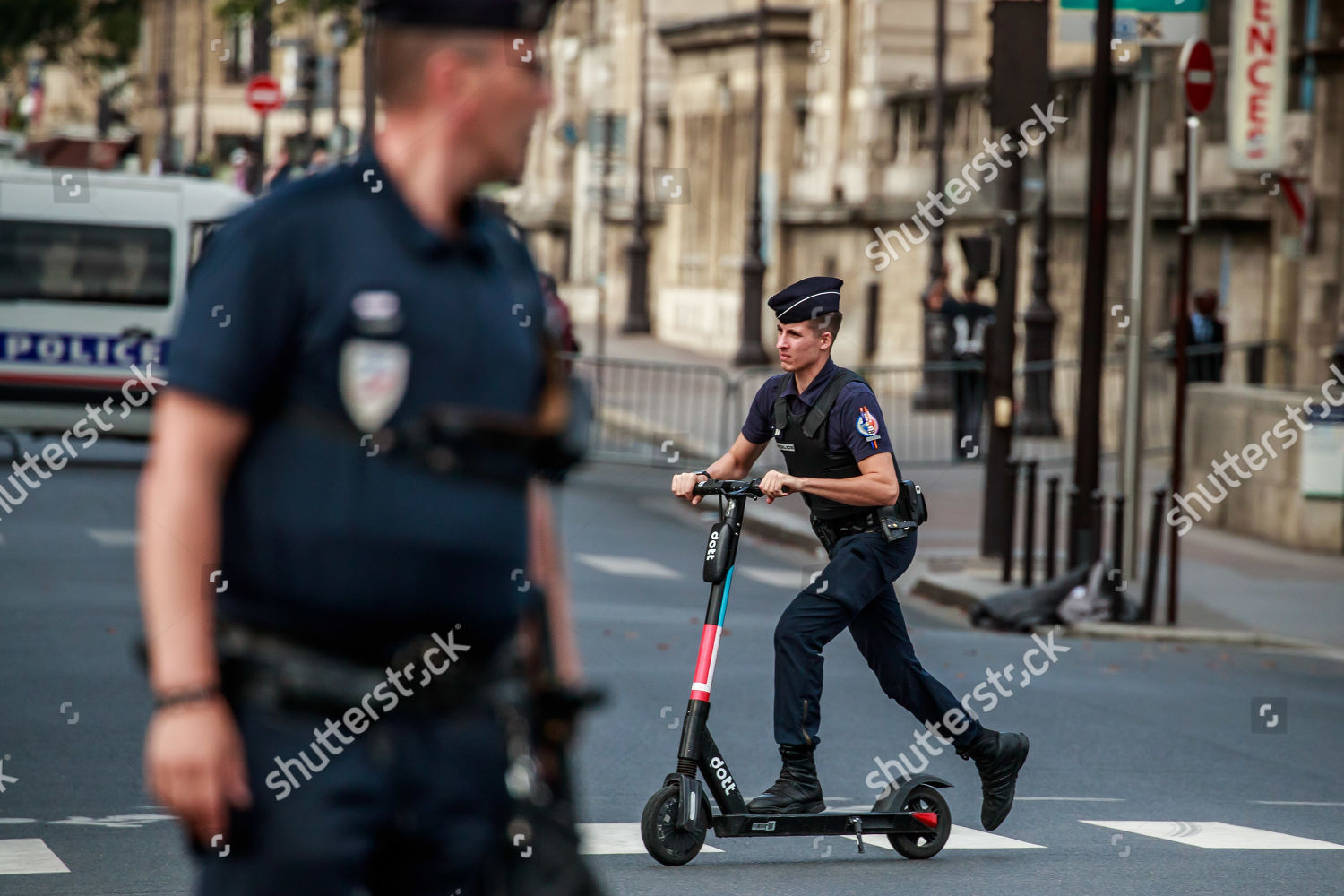 Police Officers Remove Free Floating Electric Editorial Stock Photo ...