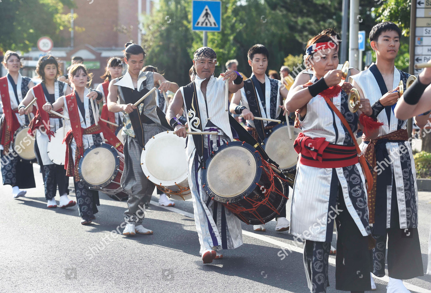 Wearing Traditional Costumes Dancers Japan March Editorial Stock Photo ...