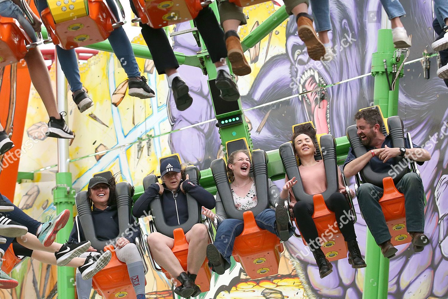 People Enjoy Rides Sideshow Alley During Editorial Stock Photo - Stock Image | Shutterstock
