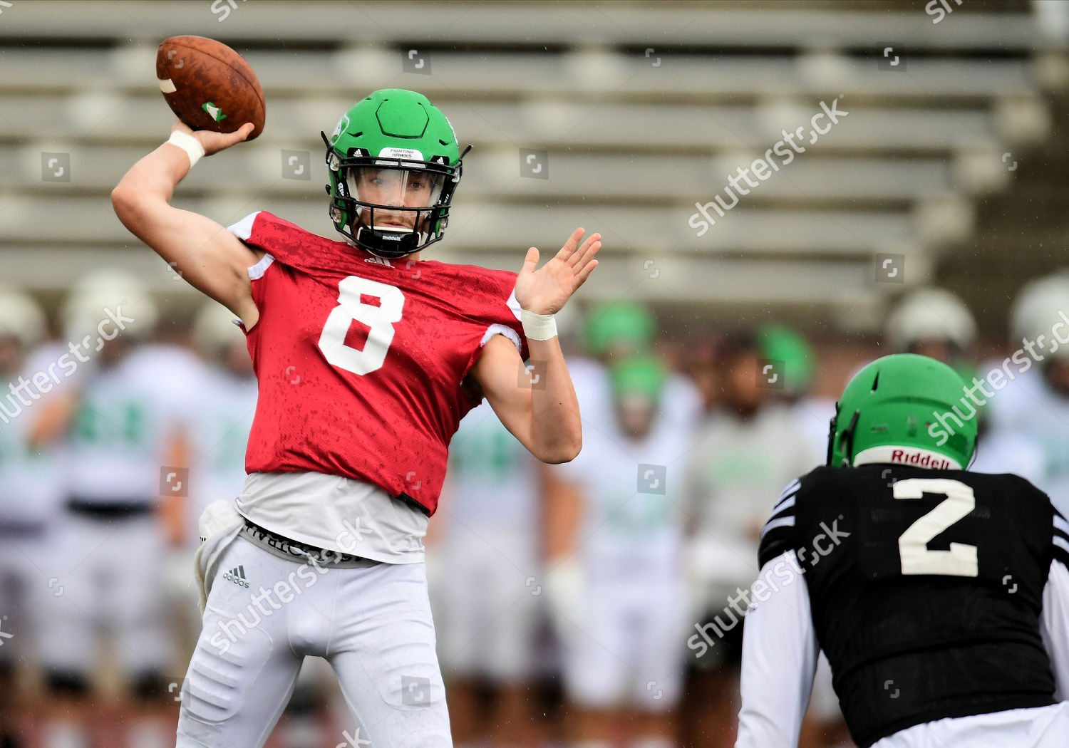 University North Dakota Fighting Hawks Quarterback Editorial Stock ...