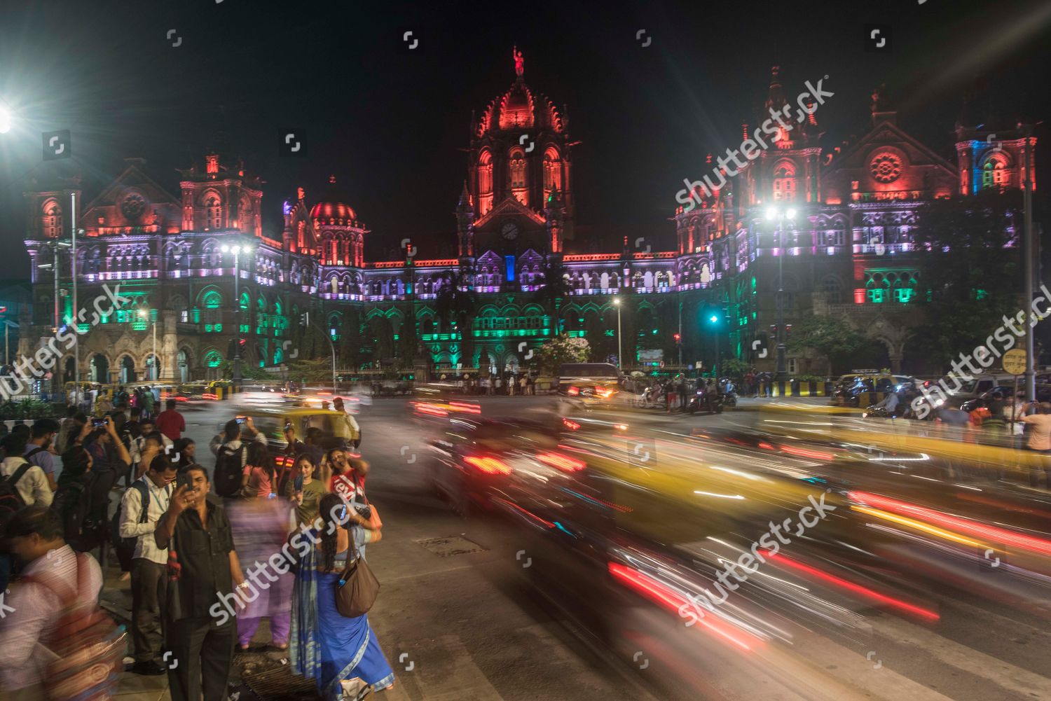 Csmt Station Light Tri Colour Celebrate Editorial Stock Photo - Stock ...