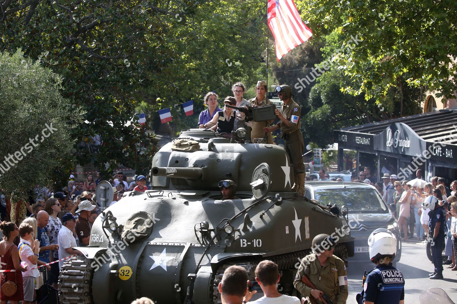 Enthusiasts On Tanks Parade During Ceremony Editorial Stock Photo ...