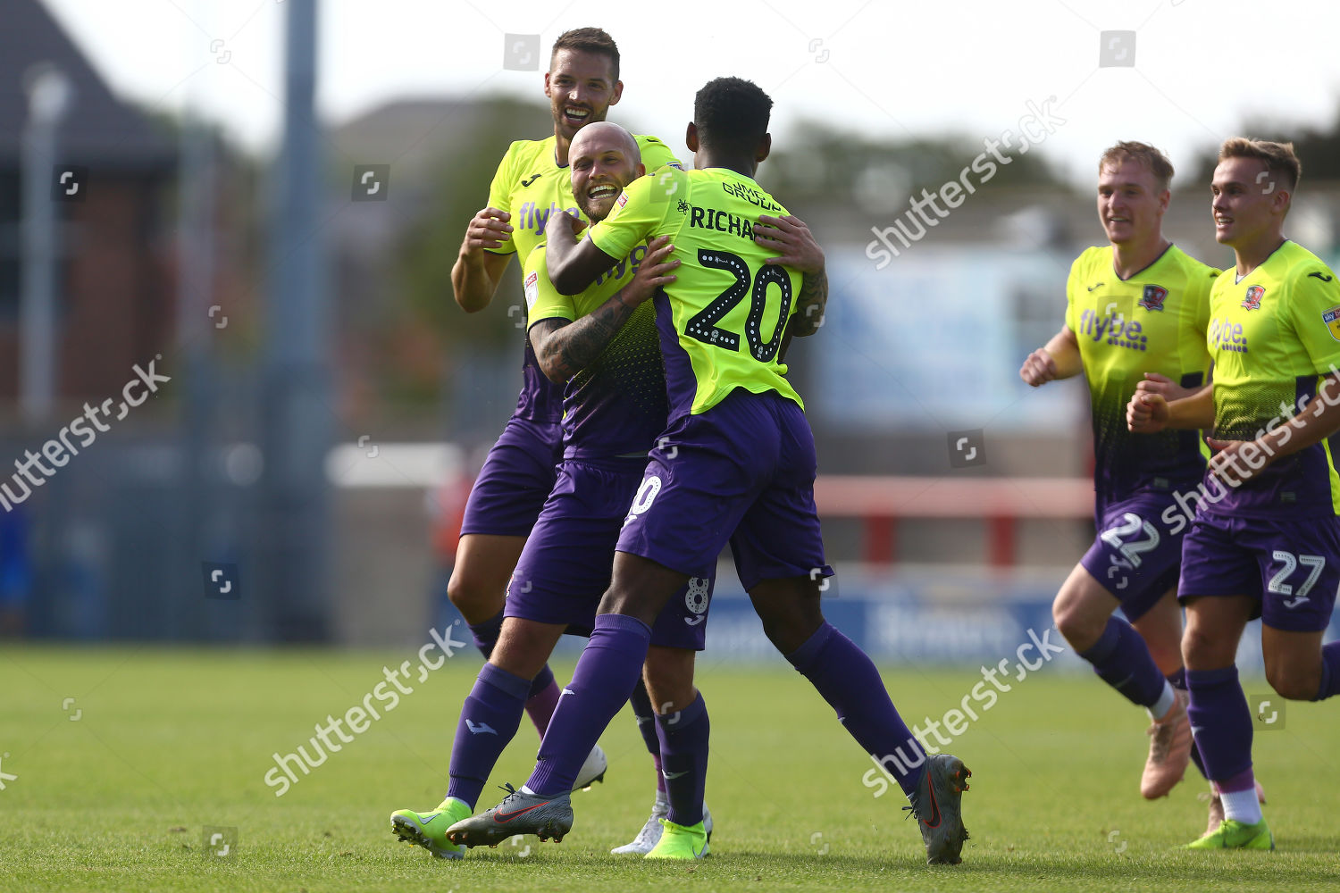 NICKY LAW EXETER CITY CELEBRATES SCORING Editorial Stock Photo - Stock ...