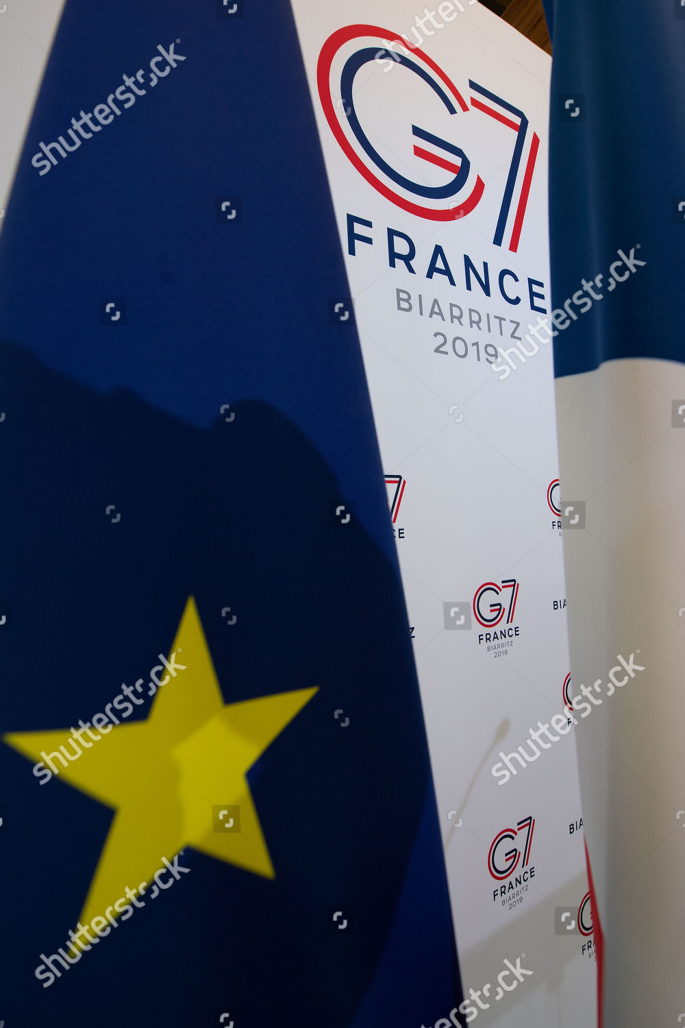 G7 Logo Visible Press Room Before Editorial Stock Photo - Stock Image ...