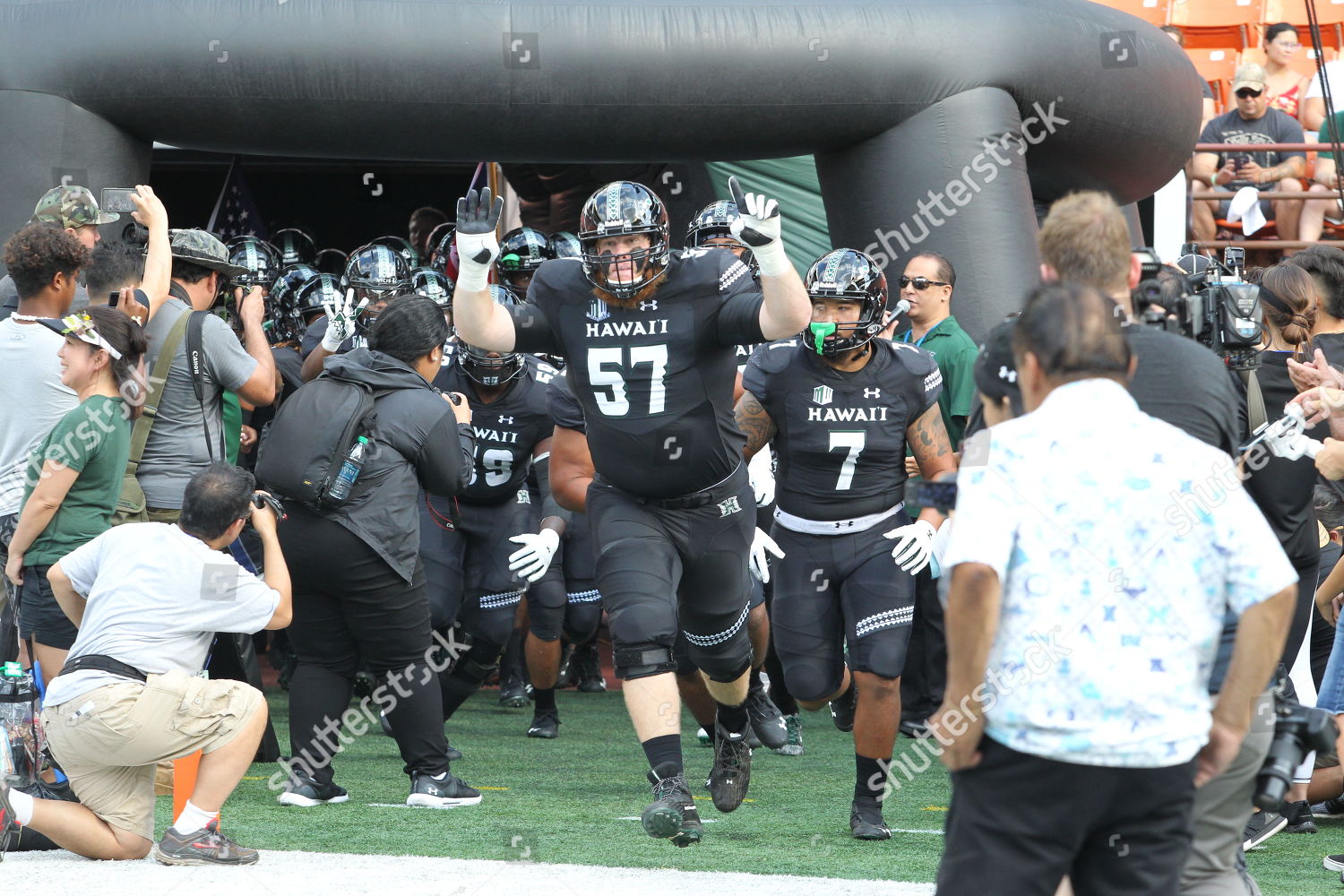 Hawaii Rainbow Warriors Offensive Lineman Jr Editorial Stock Photo ...