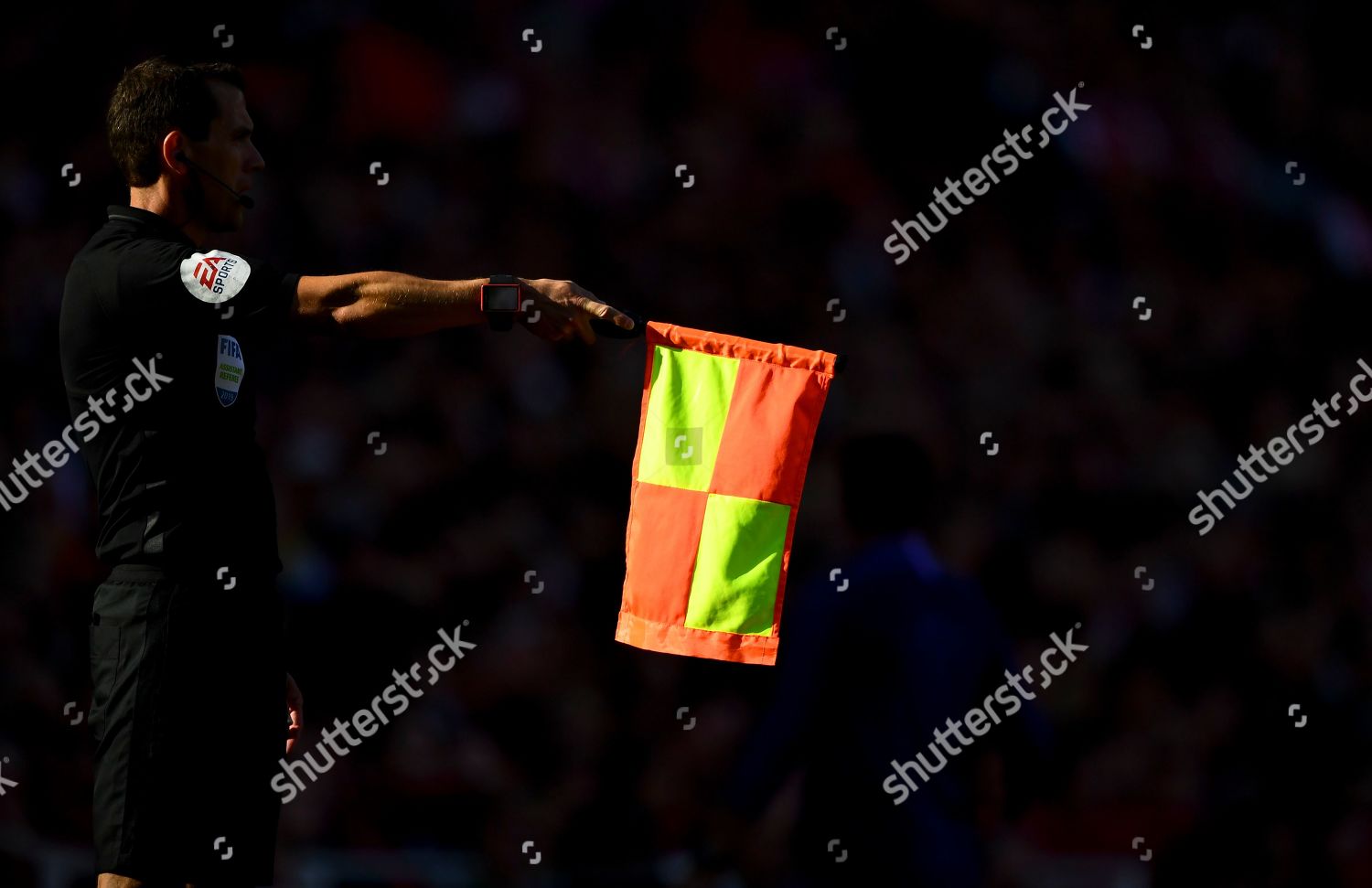 Assistant Referee Flags Offside Editorial Stock Photo - Stock Image ...