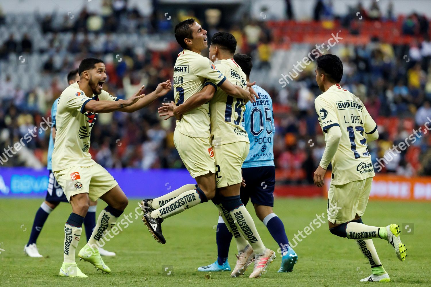 Club Americas Players Celebrate After Scoring Editorial Stock Photo ...