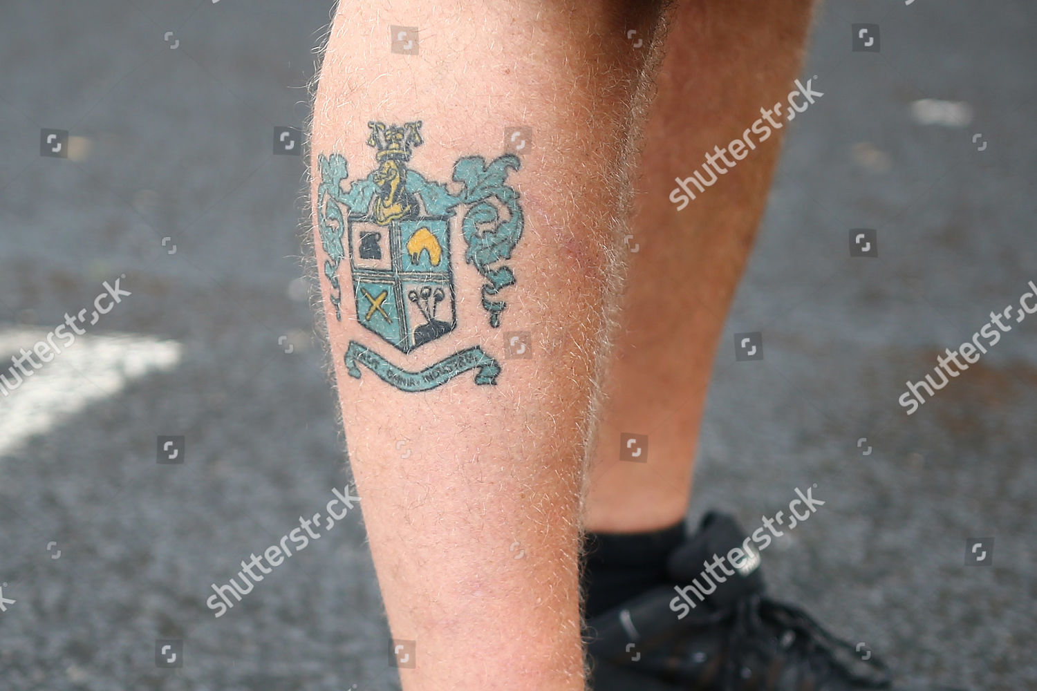 BURY FAN LEG TATTOO CLUB CREST Editorial Stock Photo - Stock Image ...