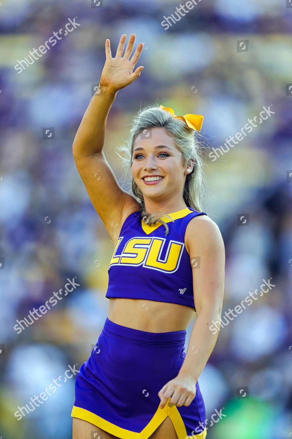 Lsu Tigers Cheerleader Entertains Crowd During Editorial Stock Photo ...