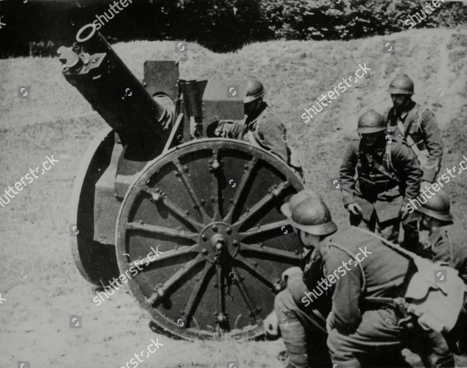 Wwii France French Howitzer Action Picture Editorial Stock Photo ...