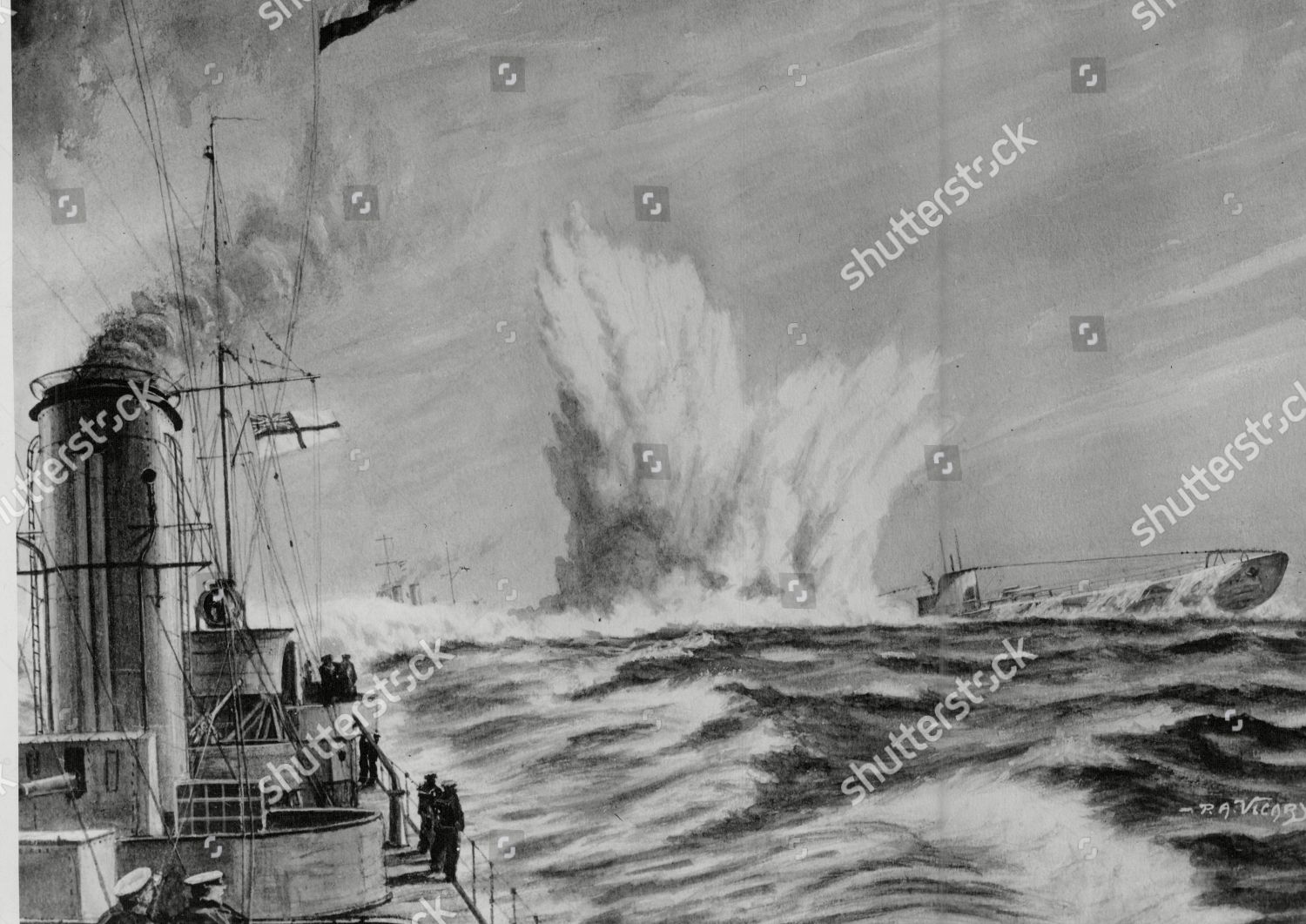 Wwii Britain Navy Depth Charge Picture Editorial Stock Photo - Stock ...