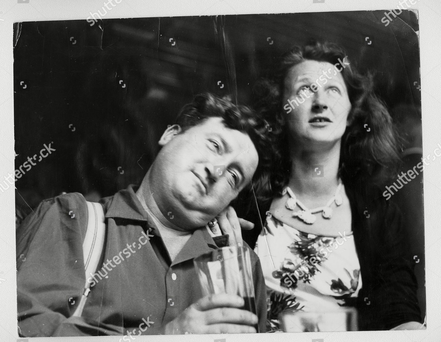 Playwright Brendan Behan His Wife Beatrice Editorial Stock Photo ...