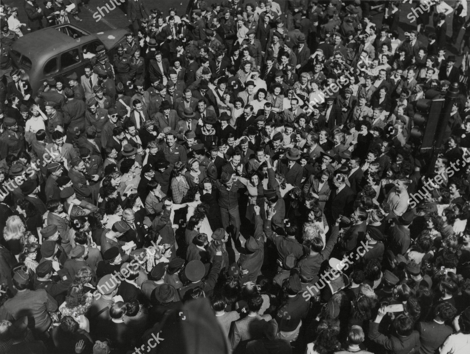 Wwii Peace Vj Day 1945 Street Editorial Stock Photo - Stock Image ...