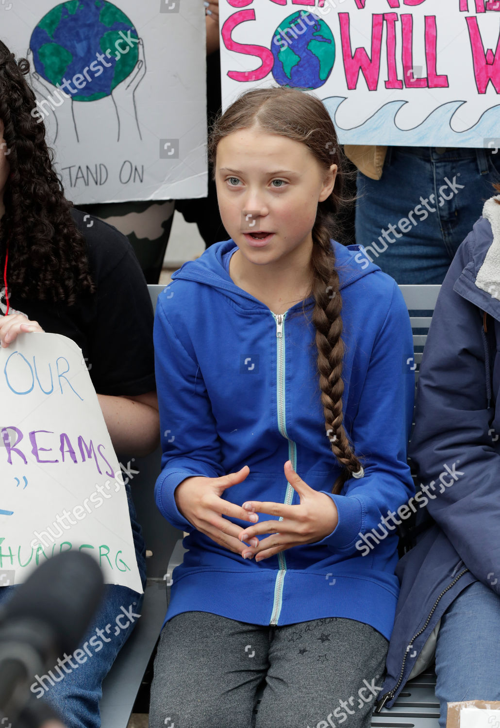 Environmental Activist Greta Thunberg Along Climate Editorial Stock ...