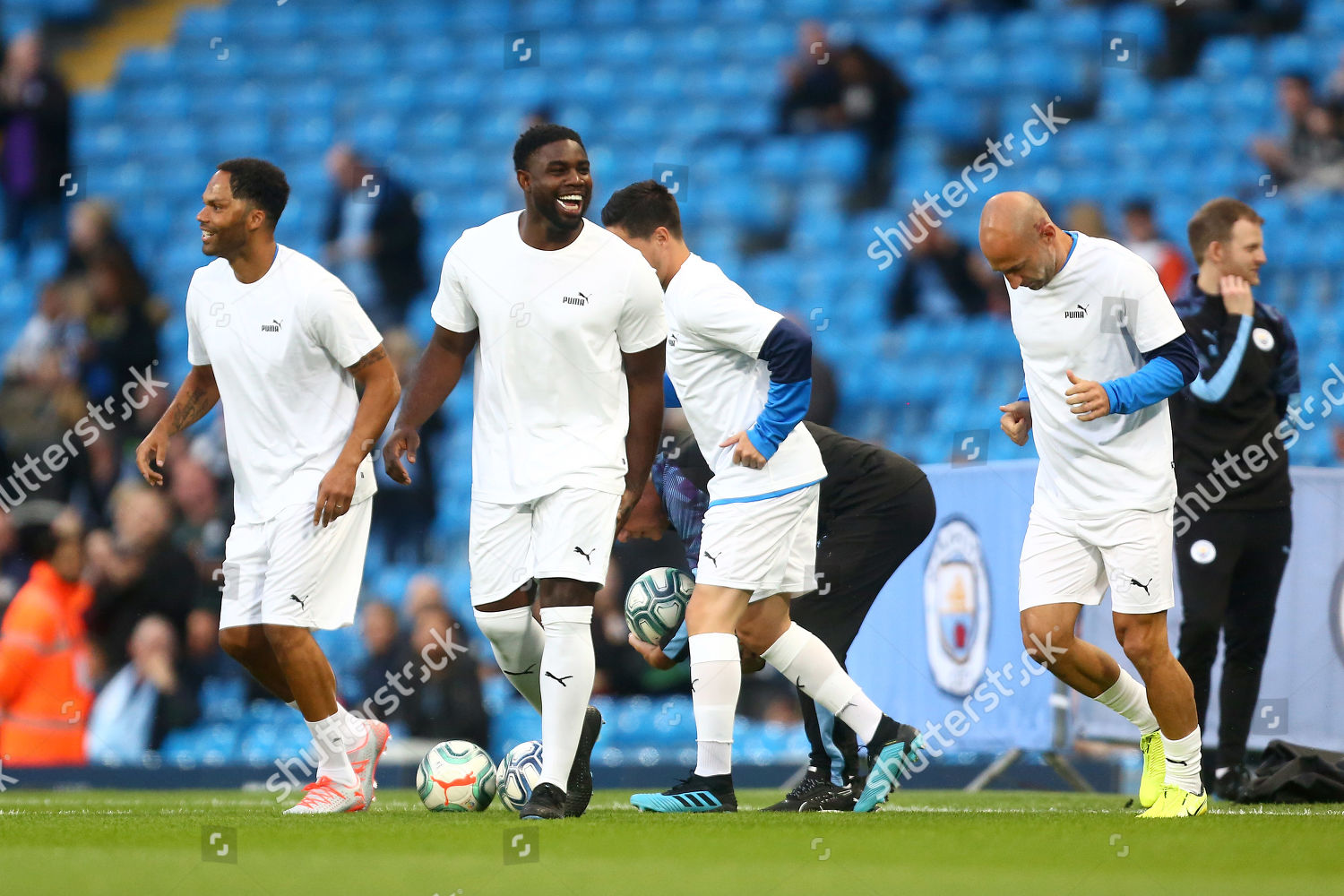 Micah Richards Manchester City Legends Warms Editorial Stock Photo ...