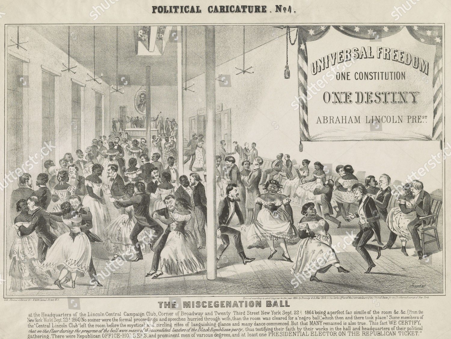 Racist Civil War Political Cartoon Depicts Editorial Stock Photo ...