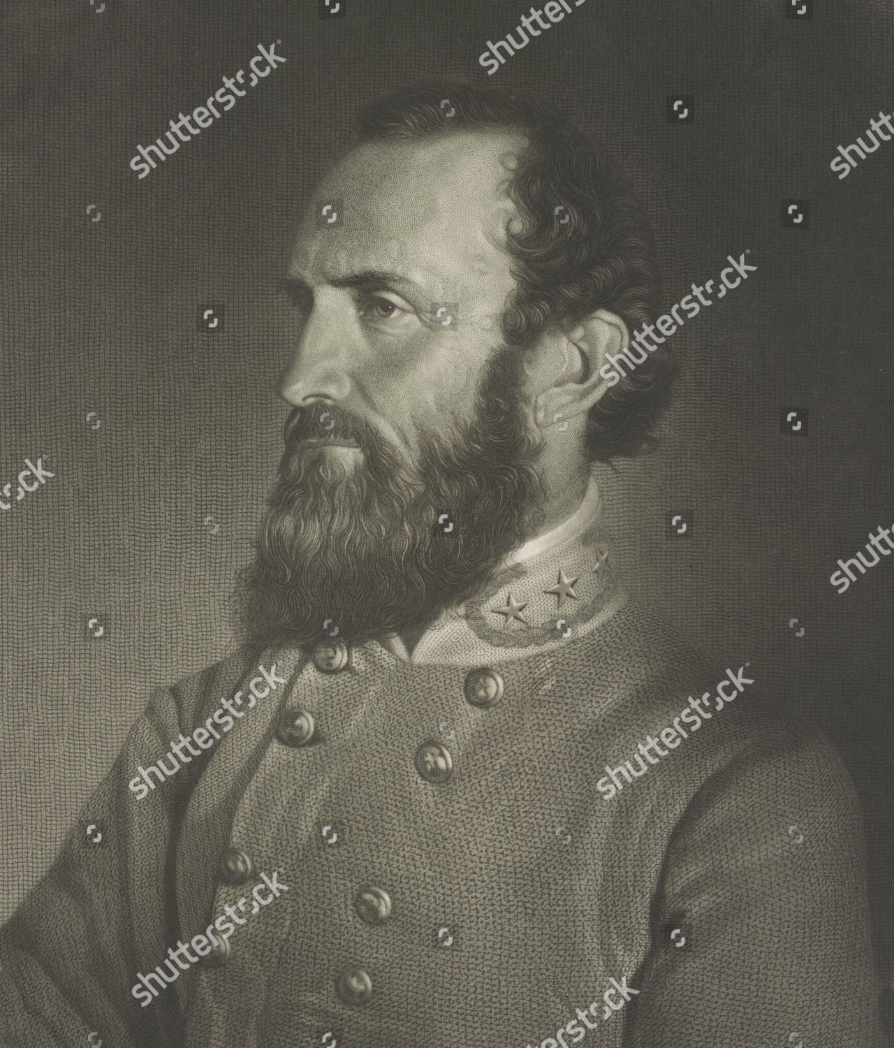 Confederate General Thomas Stonewall Jackson 1864 Editorial Stock Photo ...
