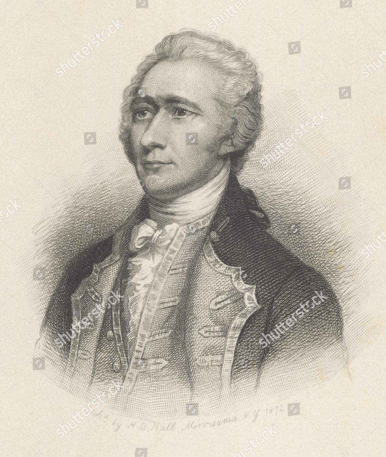 Alexander Hamilton Bust Portrait Military Uniform Editorial Stock Photo ...