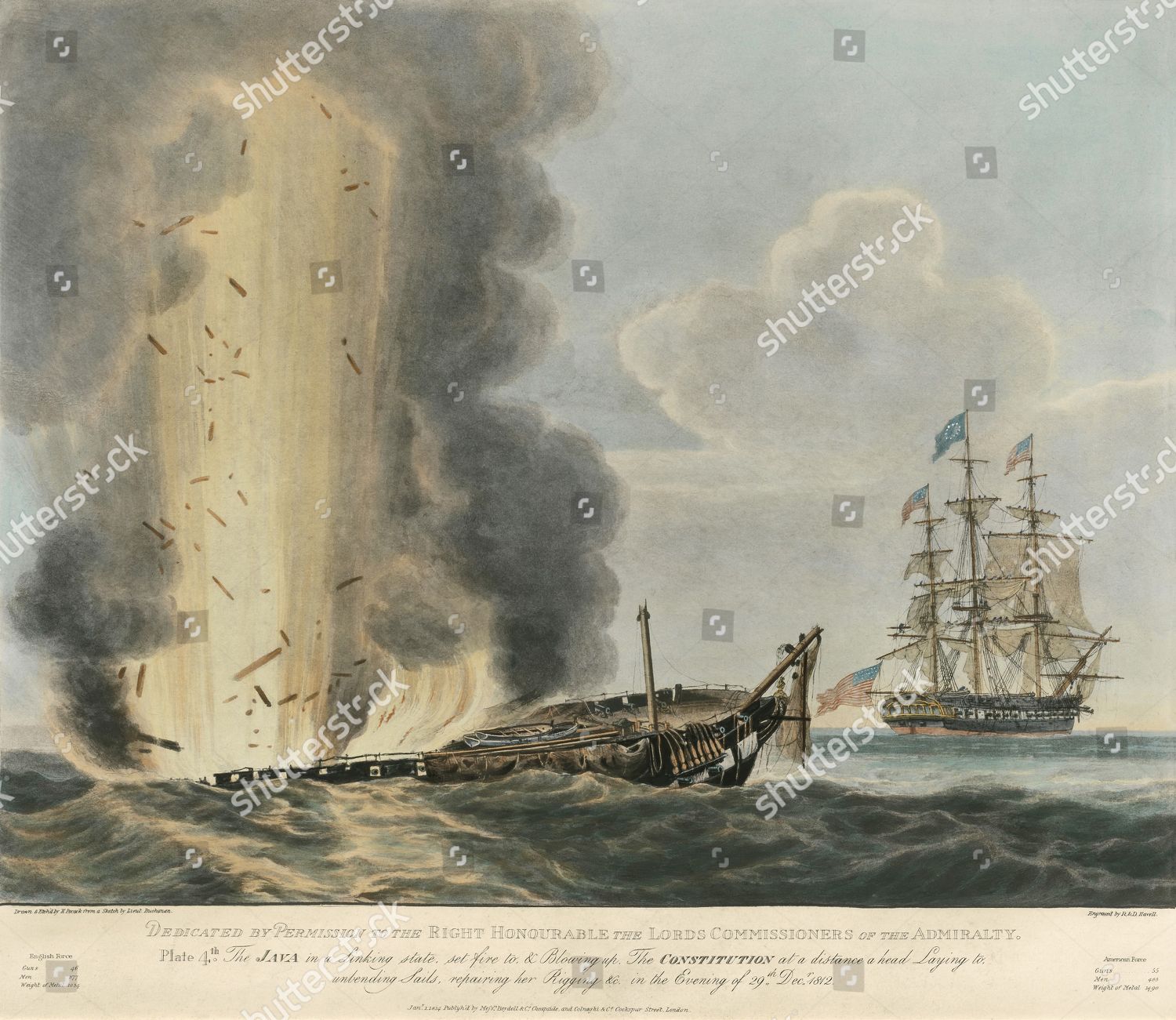 War 1812 Aftermath Battle Between Uss Editorial Stock Photo - Stock ...