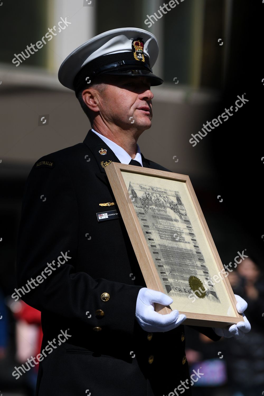 Royal Australian Navy Officers Sailors Hmas Editorial Stock Photo ...