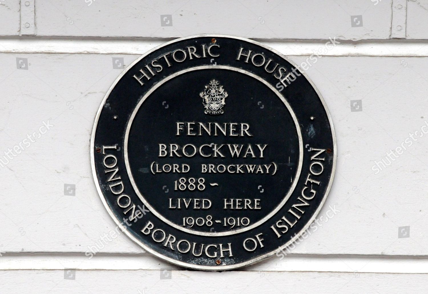 Plaque Shows Lord Fenner Brockway London Editorial Stock Photo - Stock ...