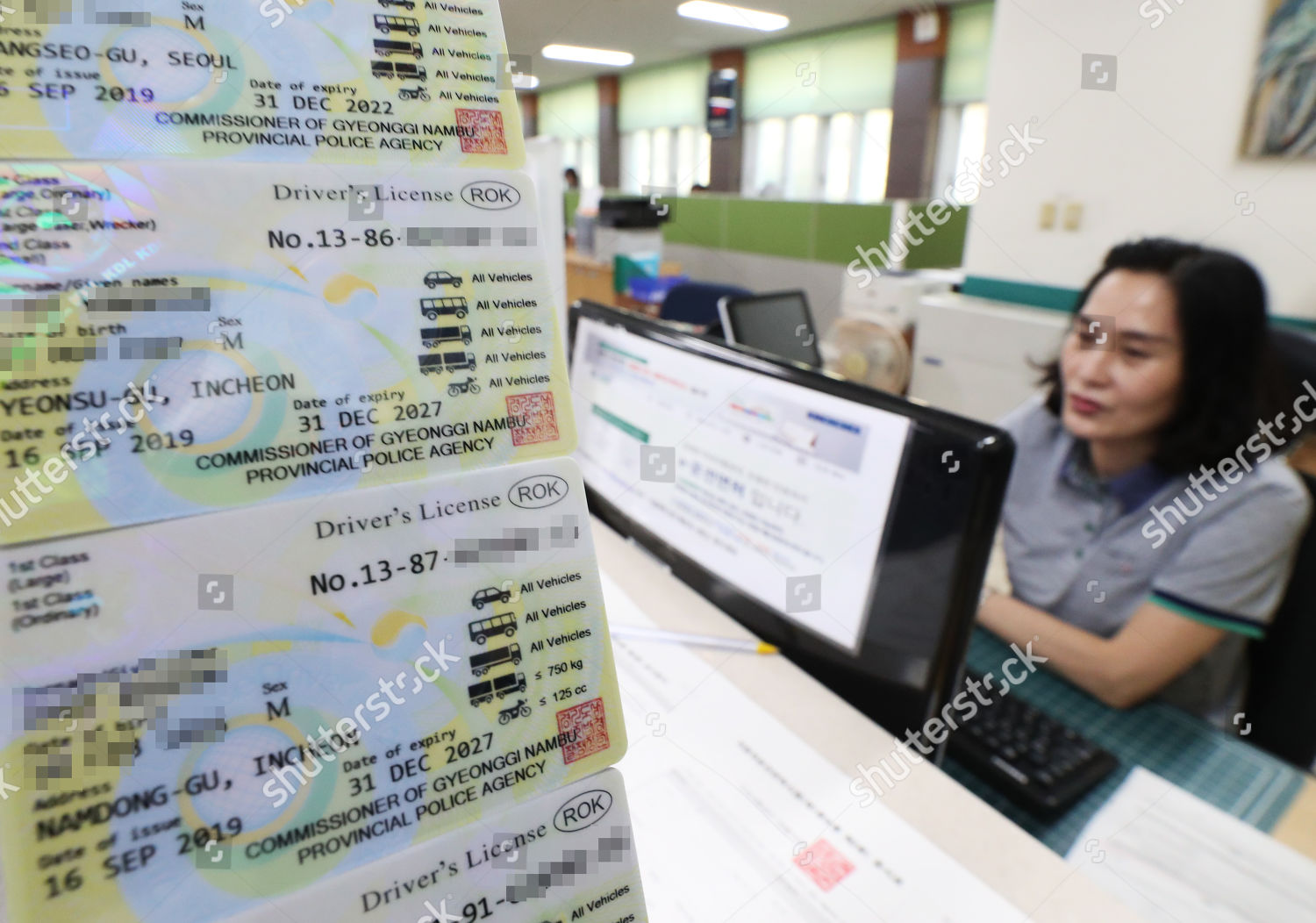 Official Shows Off New Drivers Licenses Editorial Stock Photo - Stock ...